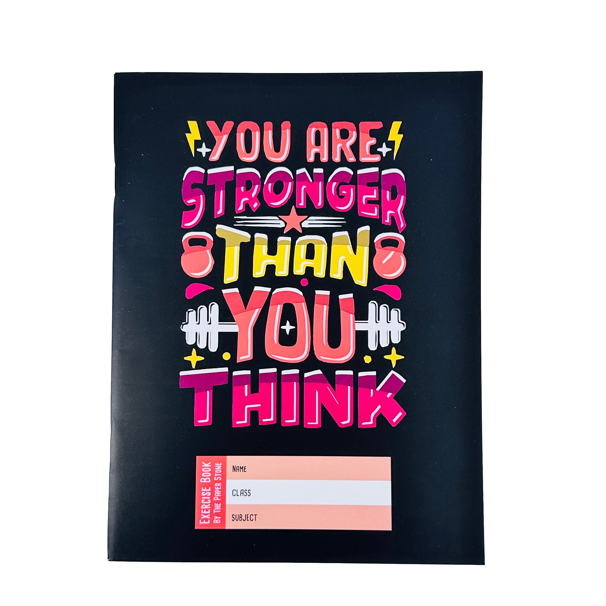 Exercise Book - You Are Stronger Black – The Paper Stone