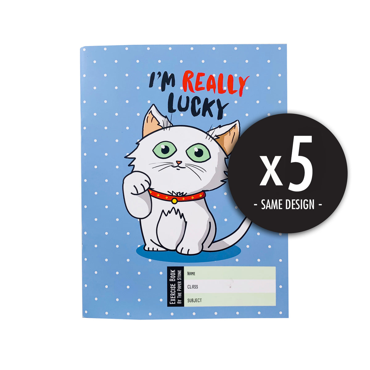 5PC DEAL Exercise Book - Lucky Cat – The Paper Stone